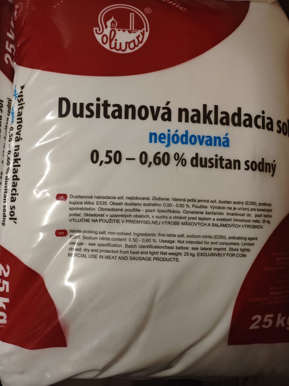 Nitritna sol 25 kg – Trgovina Mesarček